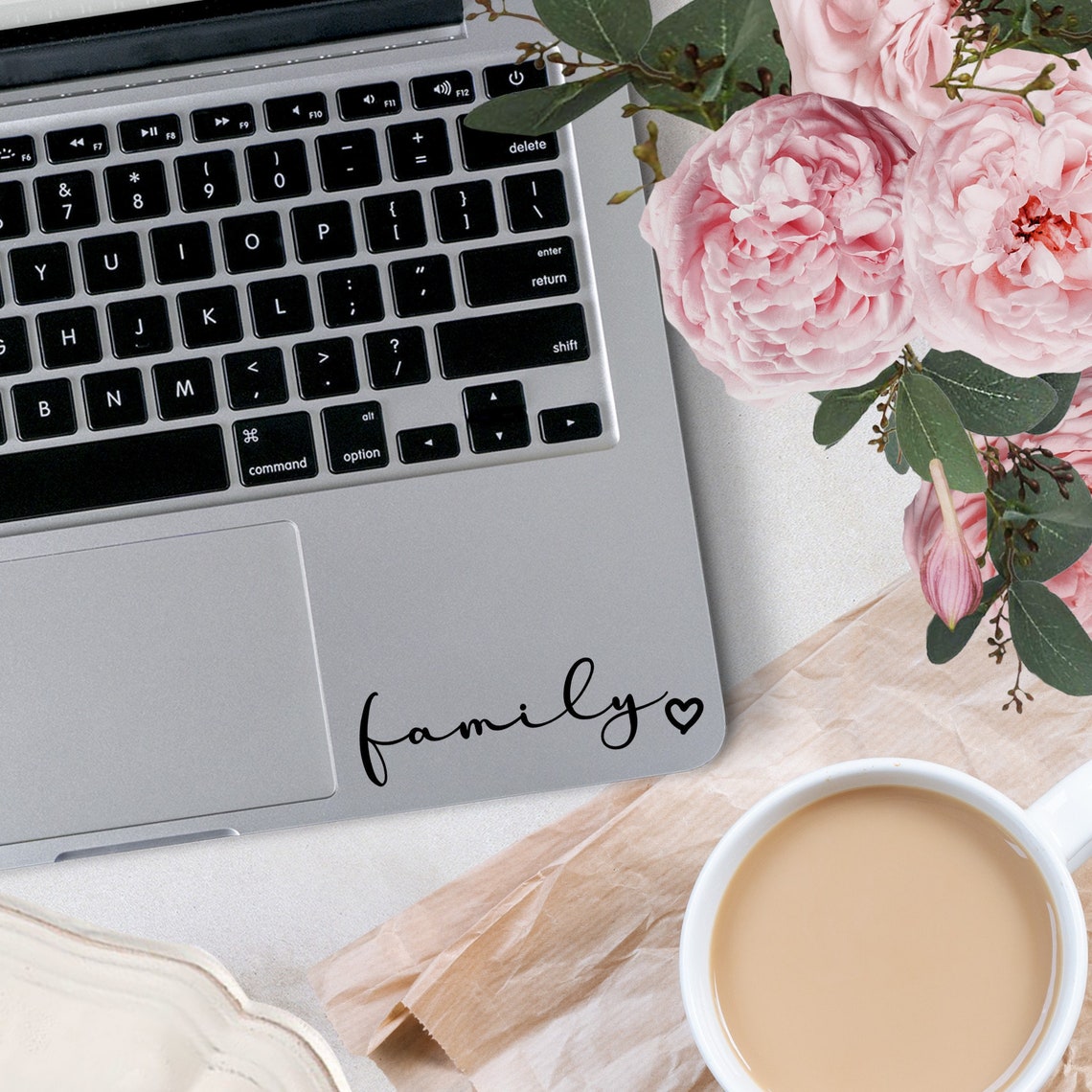 Family Heart V2 Custom Vinyl Decal Sticker Choose Your Color | Etsy