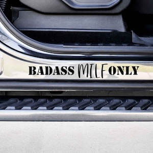 Badass MILF Only Custom Vinyl Decal Sticker - Choose Your Color and ...