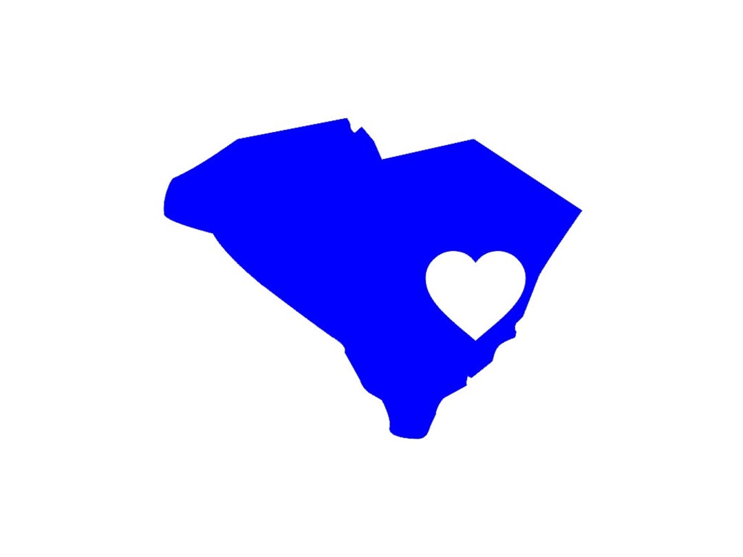 I Love South Carolina Custom Die Cut Vinyl Decal Sticker - Choose Your ...