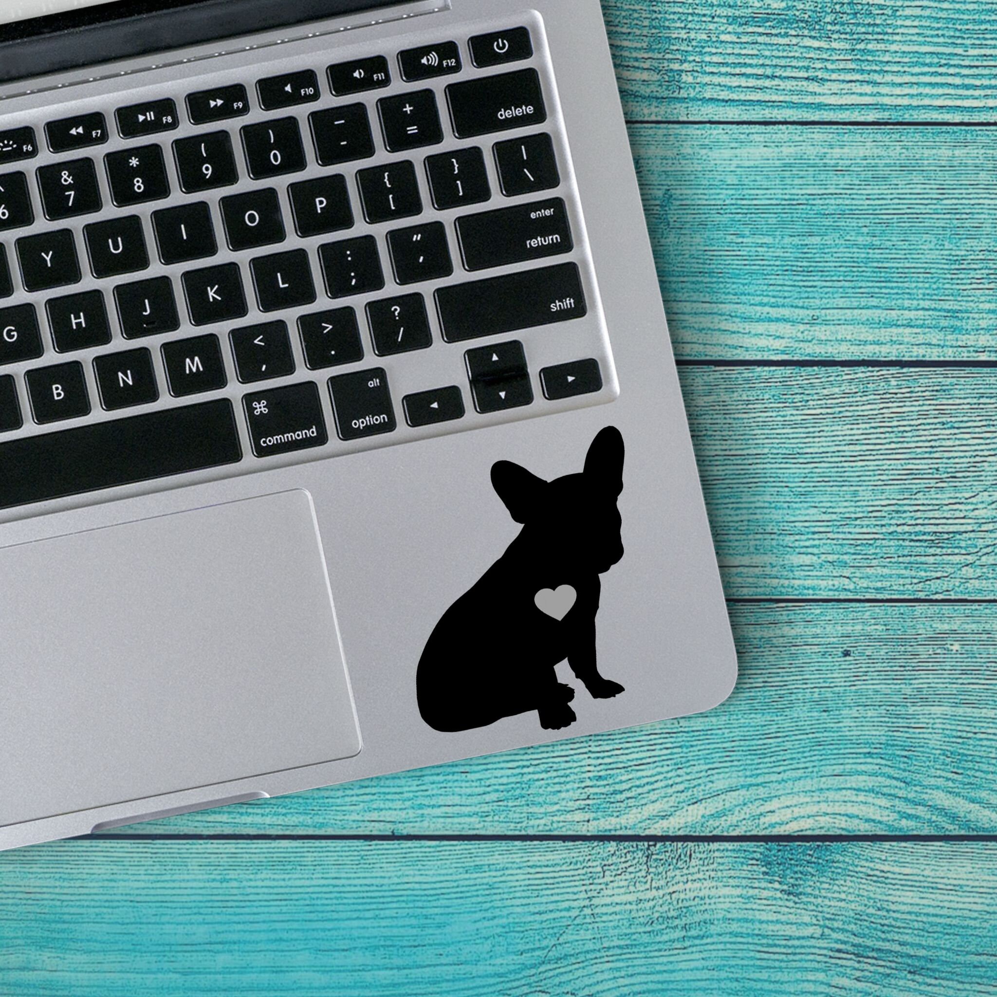 French Bulldog V1 With Heart Cutout Frenchie Decal Frenchie | Etsy