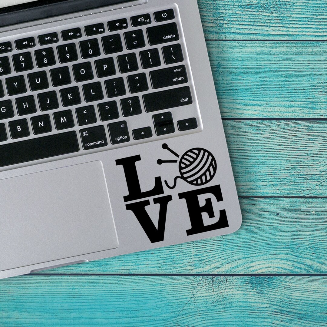Knitting Love V1 Custom Vinyl Decal Sticker - Choose Your Color and ...