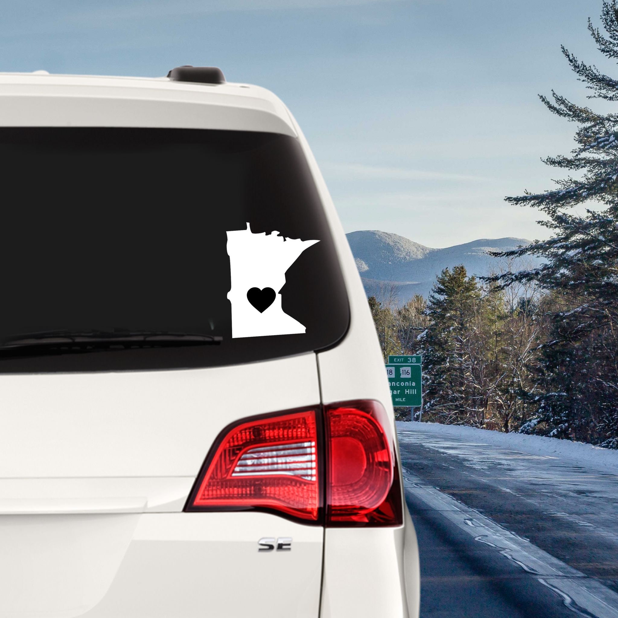 I Love Minnesota Custom Vinyl Decal Sticker - Choose Your Color and ...