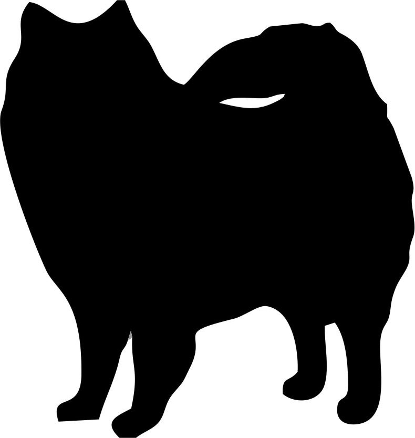 American Eskimo Dog Silhouette Custom Vinyl Decal Sticker - Choose Your ...