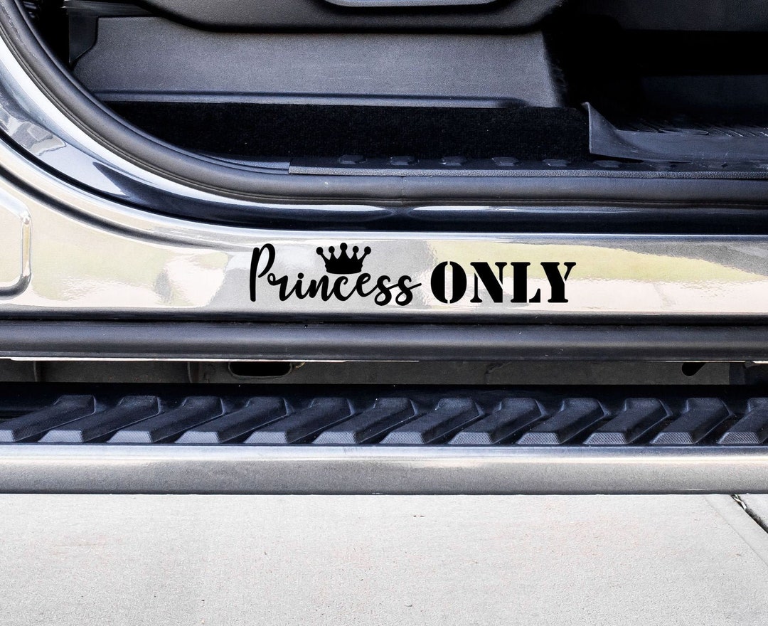 Princess Only Custom Vinyl Decal Sticker - Choose Your Color and Size ...