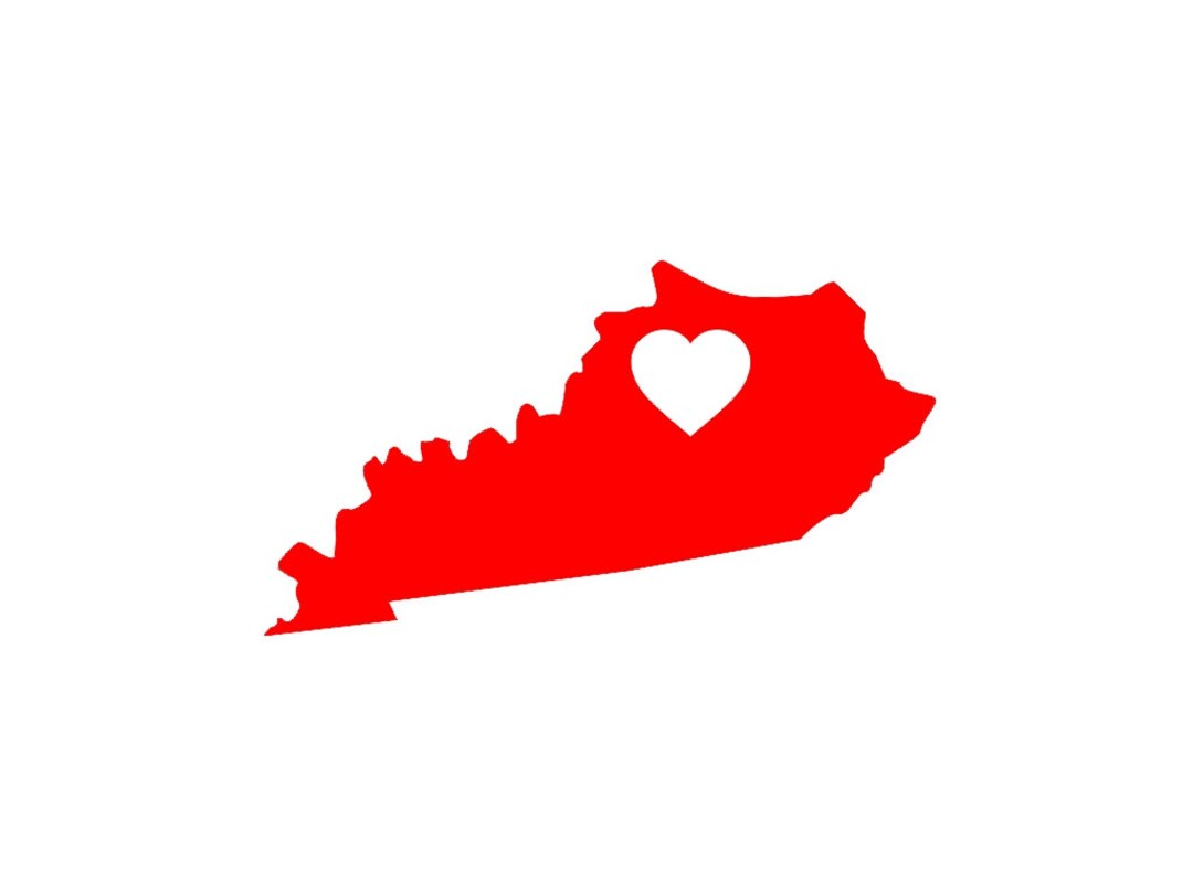 I Love Kentucky Custom Vinyl Decal Sticker - Choose Your Color and Size ...