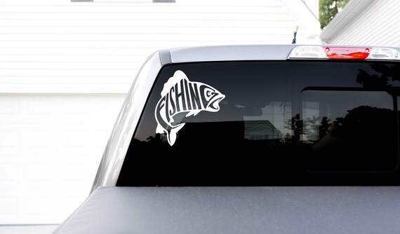 Fishing Vinyl Decal Choose Your Color and Size Car Decal - Etsy