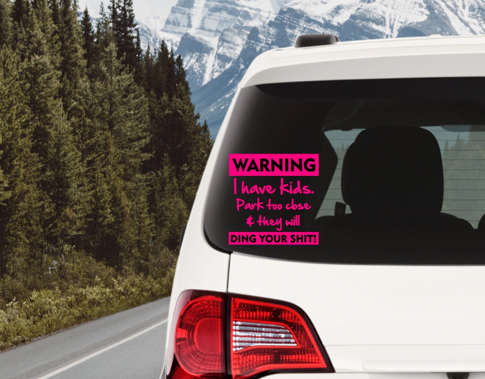 Don't Park Too Close Kids Warning Custom Vinyl Decal | Etsy