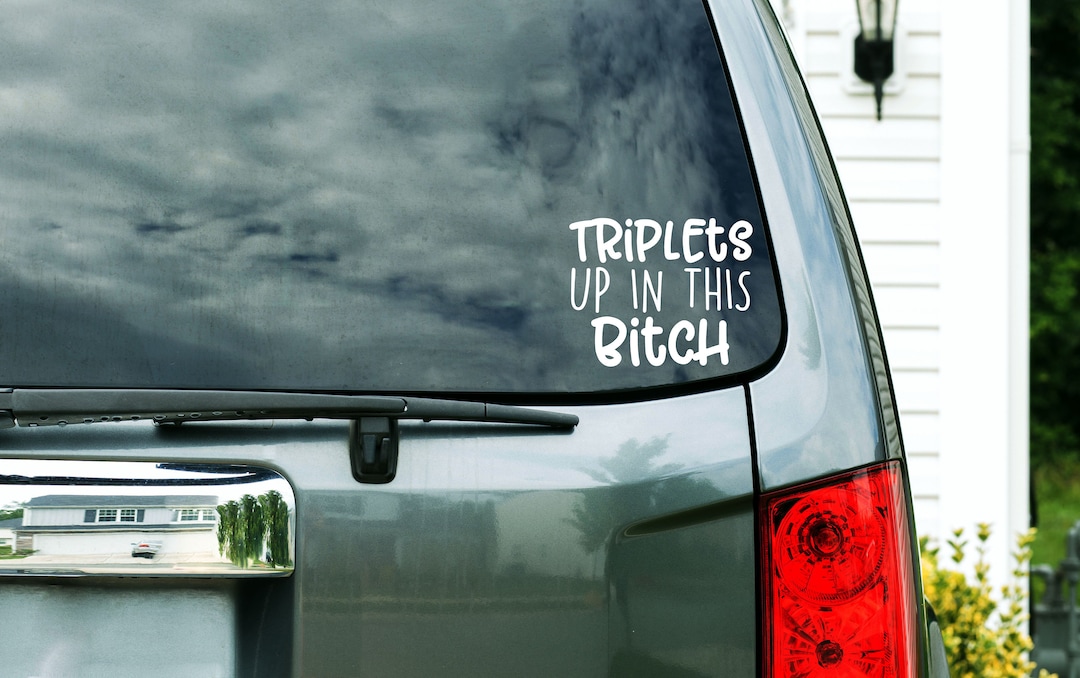 Triplets up in This Btch Custom Vinyl Decal Sticker Choose Your Color ...
