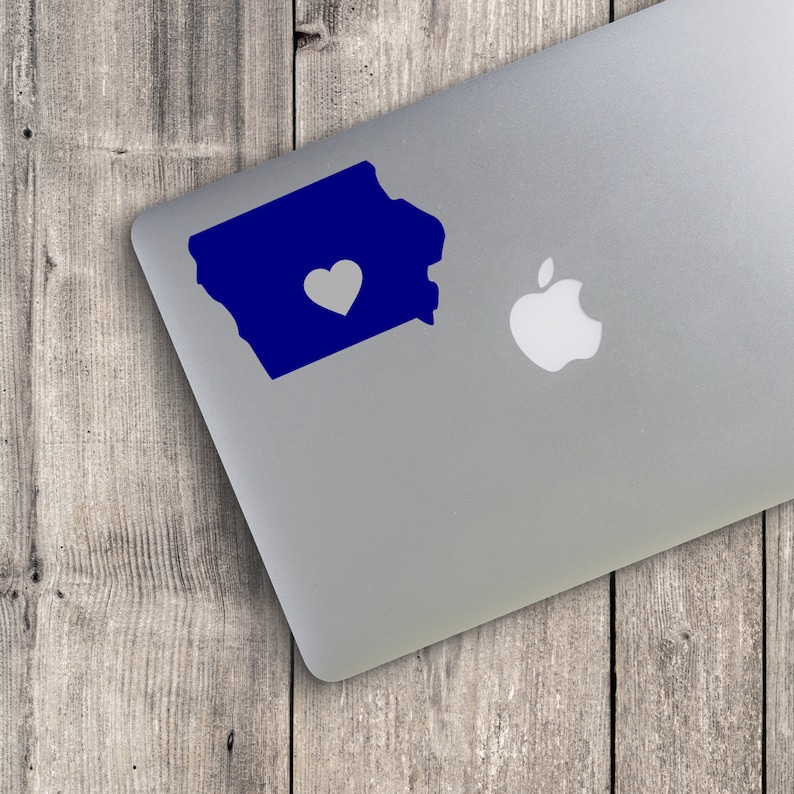 I Love Iowa Custom Vinyl Decal Sticker Choose Your Color and - Etsy