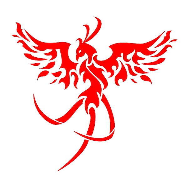 Phoenix Rising Car Decal - Etsy