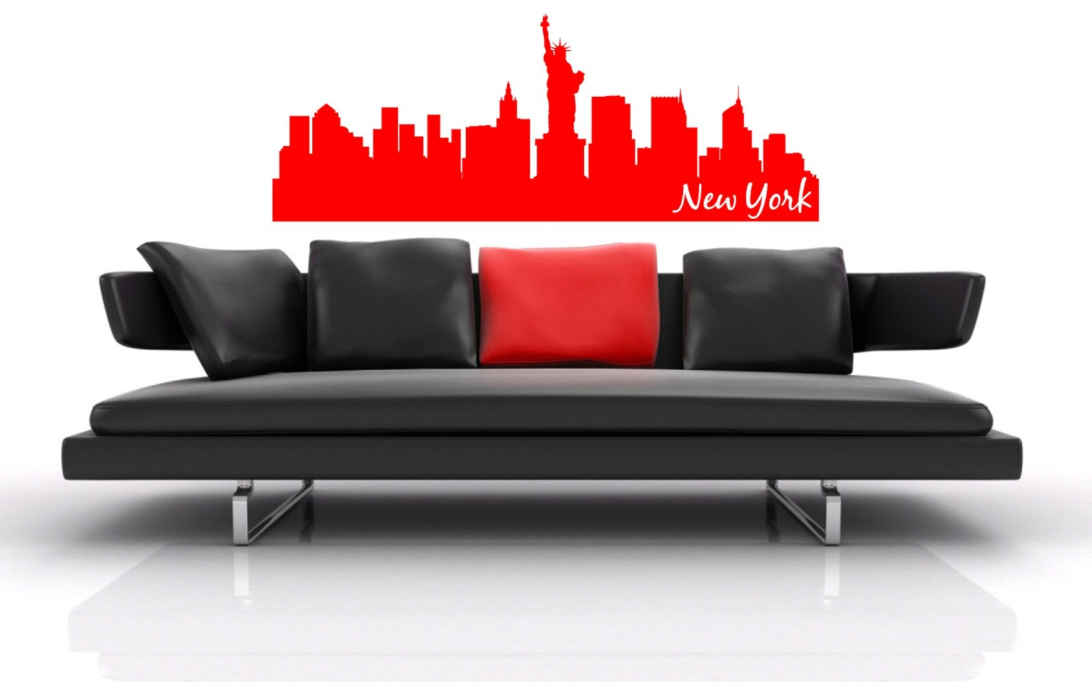 New York City Skyline Wall Decal - Choose Your Size - Nyc Skyline Art ...