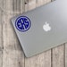 Custom Circle Monogram Vinyl Decal Sticker C4 - Choose Your Size, Color ...