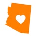 I Love Arizona Custom Vinyl Decal Sticker - Choose Your Color and Size ...