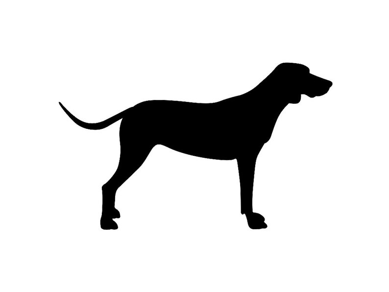 Coonhound Dog Breed Silhouette Custom Vinyl Decal Sticker - Etsy
