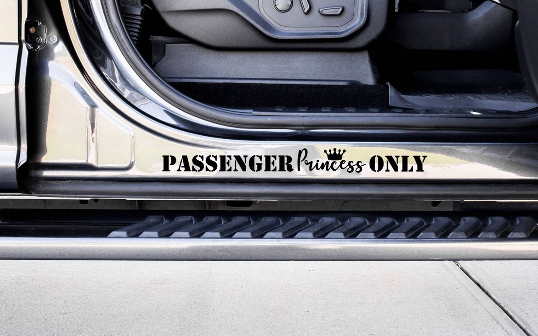 Passenger Princess Only Custom Vinyl Decal Sticker - Choose Your Color ...