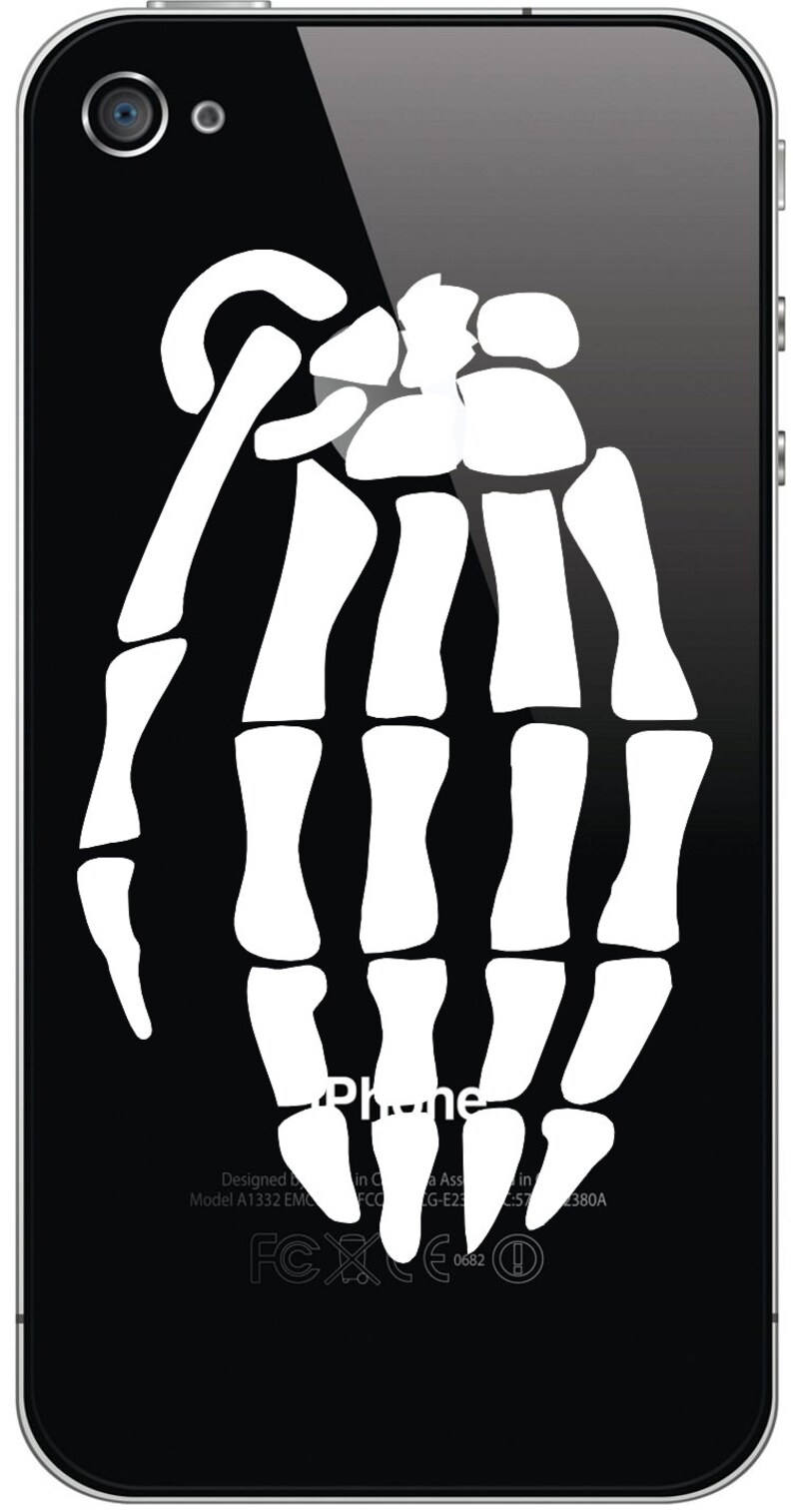 Grenade Hand Bones Custom Vinyl Decal Sticker - Choose Your Color and ...