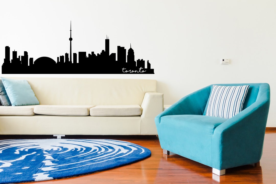 Toronto City Skyline Wall Decal - Choose Your Size and Color - Skyline ...