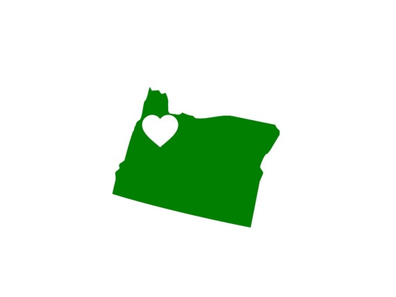 Oregon Love Custom Vinyl Decal Sticker Choose Your Color and | Etsy