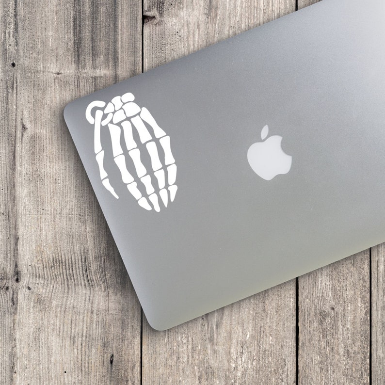 Grenade Hand Bones Custom Vinyl Decal Sticker - Choose Your Color and ...