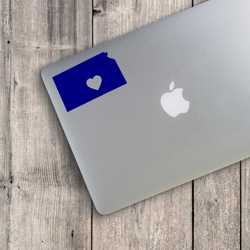 I Love Kansas Custom Vinyl Decal Sticker Choose Your Color | Etsy