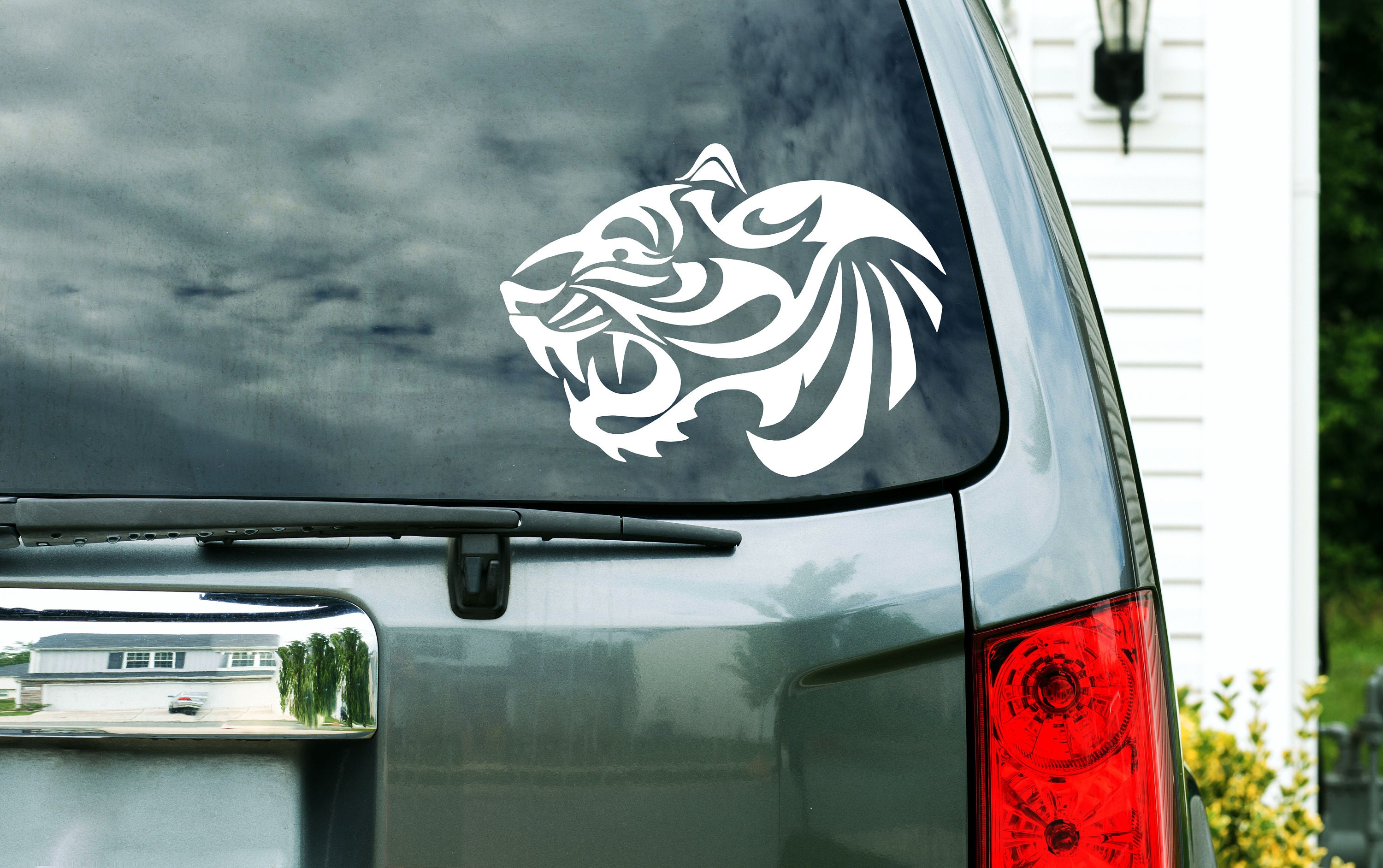 Tribal Tiger v1 Custom Vinyl Decal Sticker Choose your Color | Etsy
