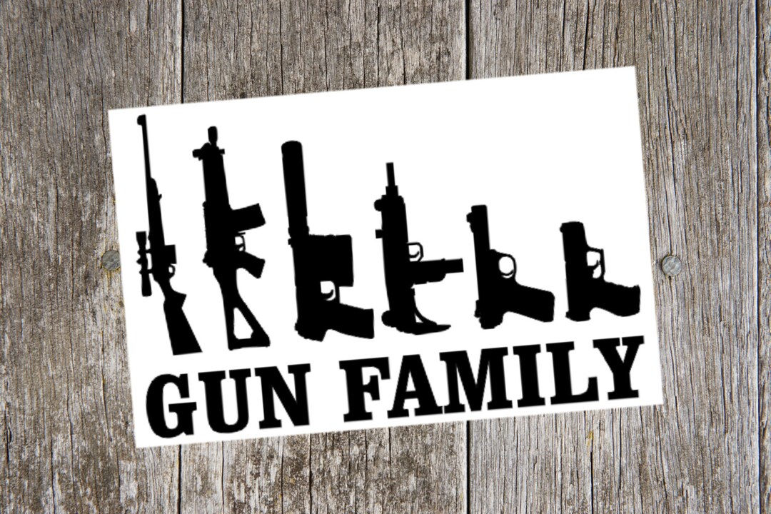 Gun Family V1 Sticker, Pro Gun Sticker, Pro Gun Decal, 2nd Amendment ...