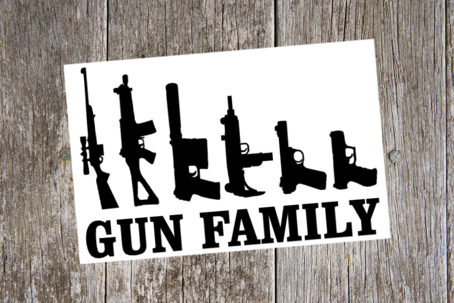 Gun Family V1 Sticker Pro Gun Sticker Pro Gun Decal 2nd | Etsy