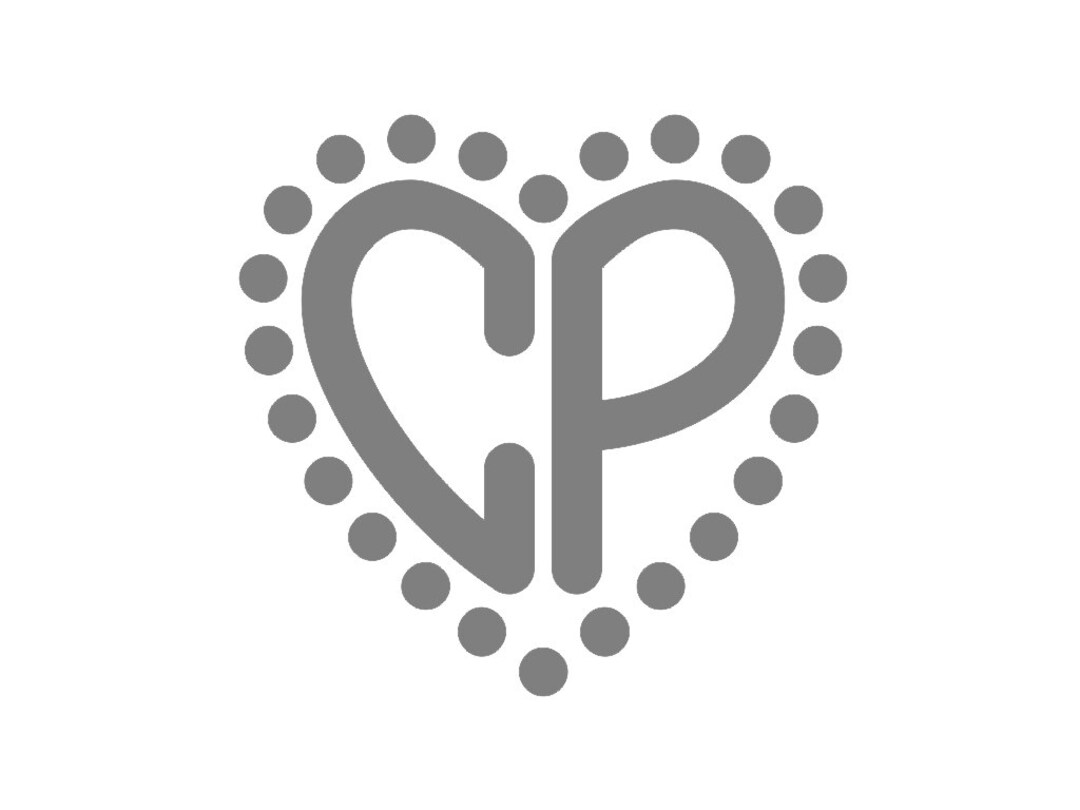 Custom Heart Monogram Vinyl Decal Sticker H4 - Choose Your Size, Color ...