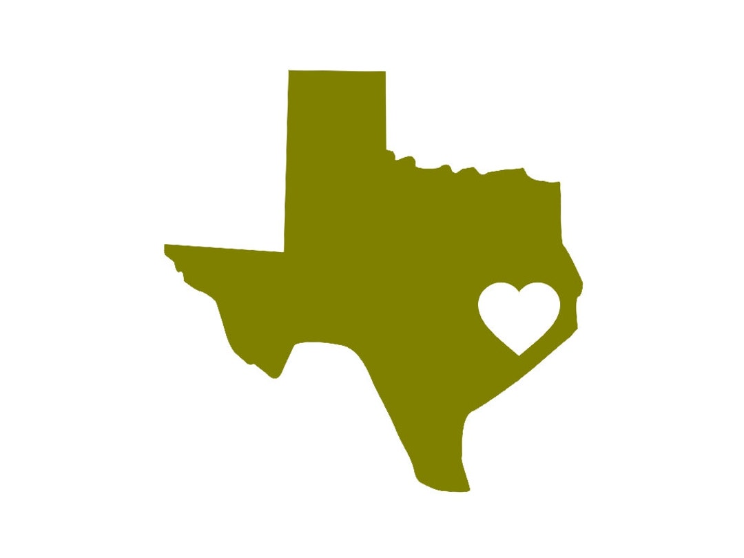 Texas Love Custom Vinyl Decal Sticker - Choose Your Color and Size ...