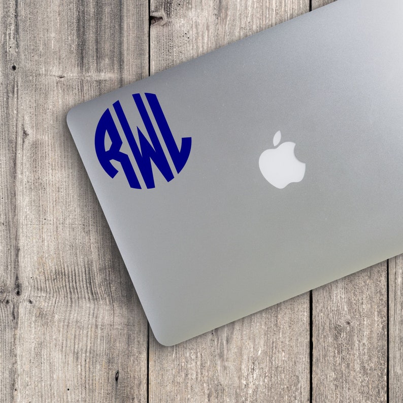Custom Circle Monogram Vinyl Decal Sticker C1 Choose Your - Etsy