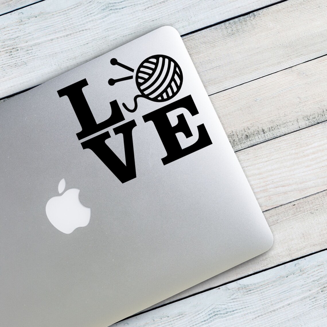 Knitting Love V1 Custom Vinyl Decal Sticker Choose Your | Etsy