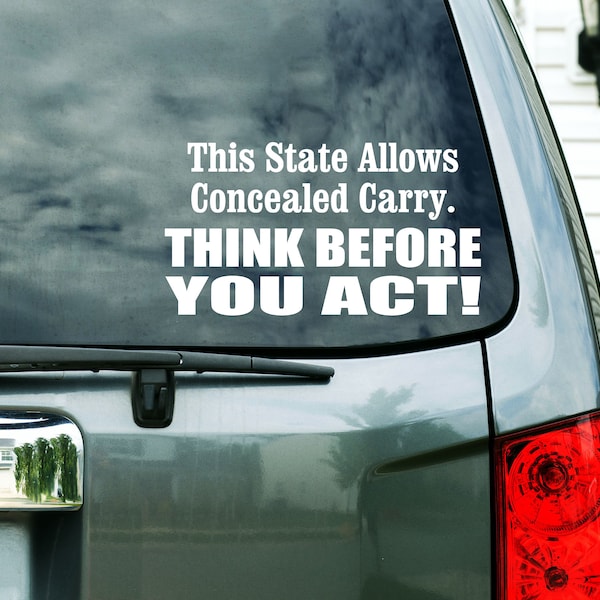 Conceal Carry Decal - Etsy
