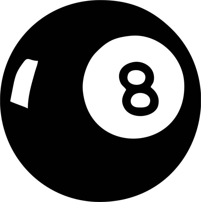 8 Ball Custom Vinyl Decal Sticker - Choose Your Color and Size - Etsy