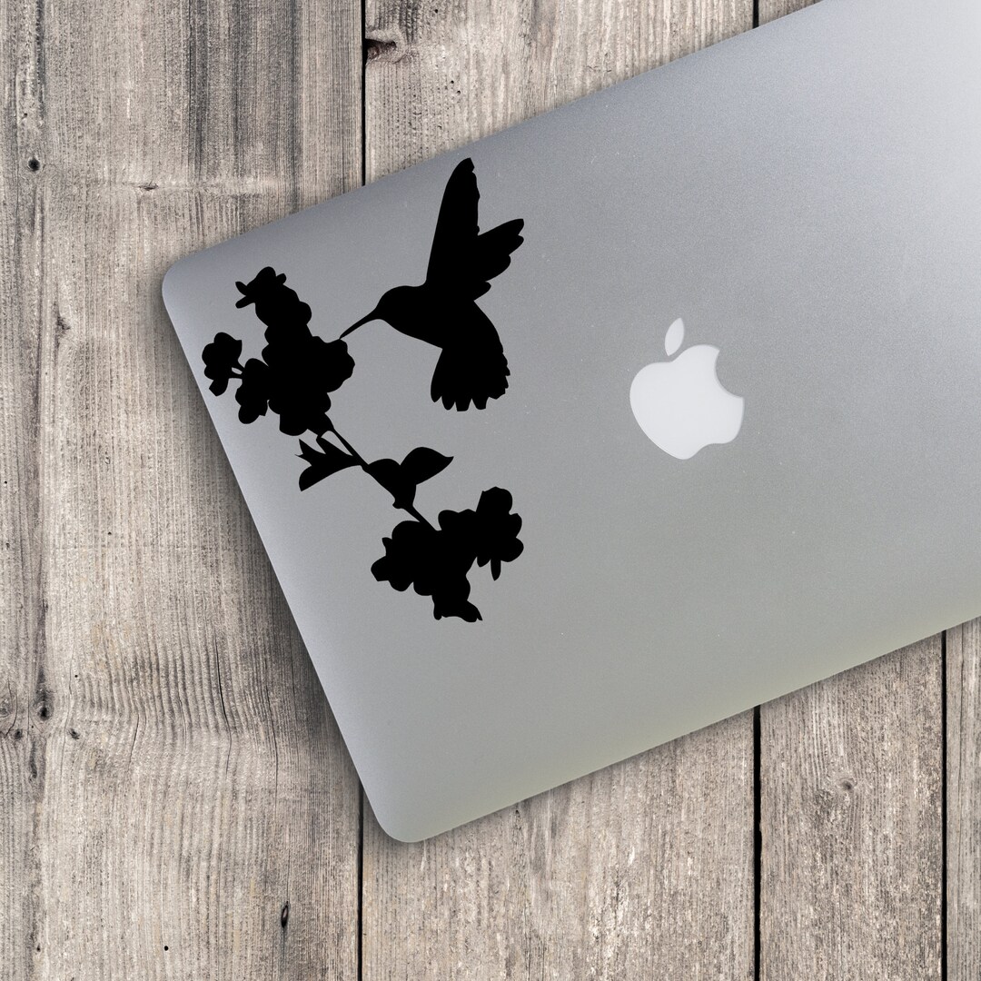 Vinyl Decal - Hummingbird and Flowers V1 Silhouette Vinyl Decal Sticker ...