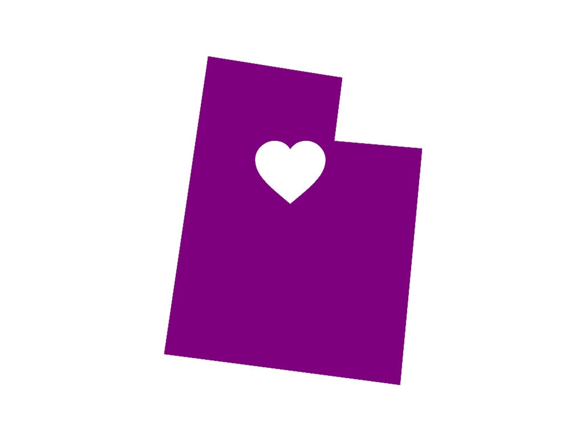 Utah Love Custom Vinyl Decal Sticker - Choose Your Color and Size - Etsy