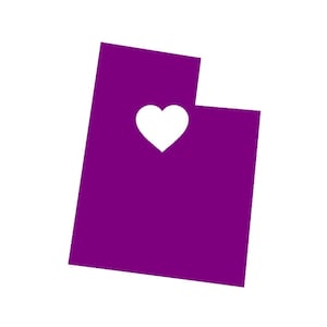 Utah Love Custom Vinyl Decal Sticker - Choose Your Color and Size - Etsy