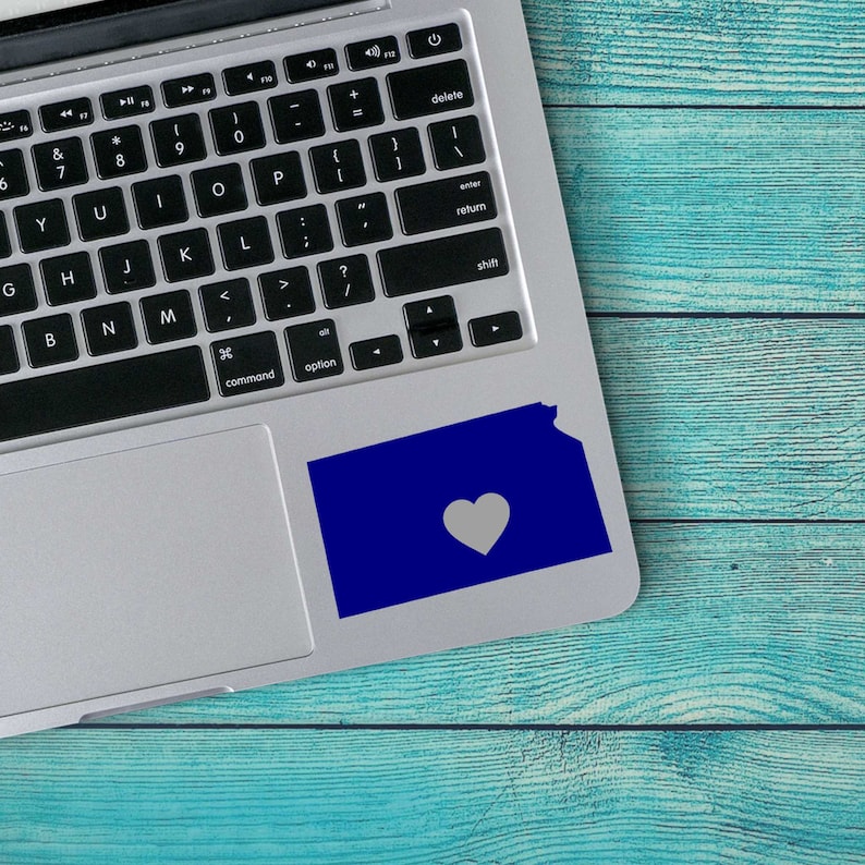 I Love Kansas Custom Vinyl Decal Sticker Choose Your Color | Etsy