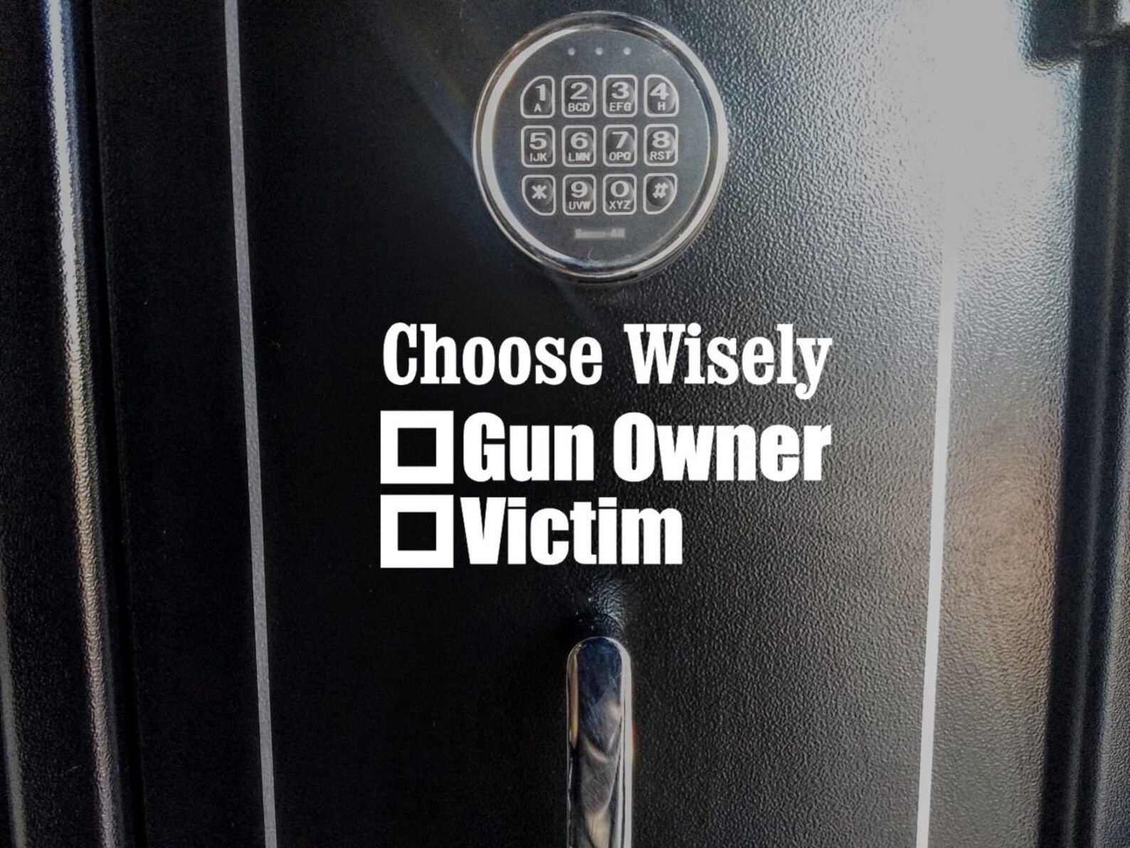 Choose Wisely Gun Owner or Victim Vinyl Decal Sticker gift | Etsy