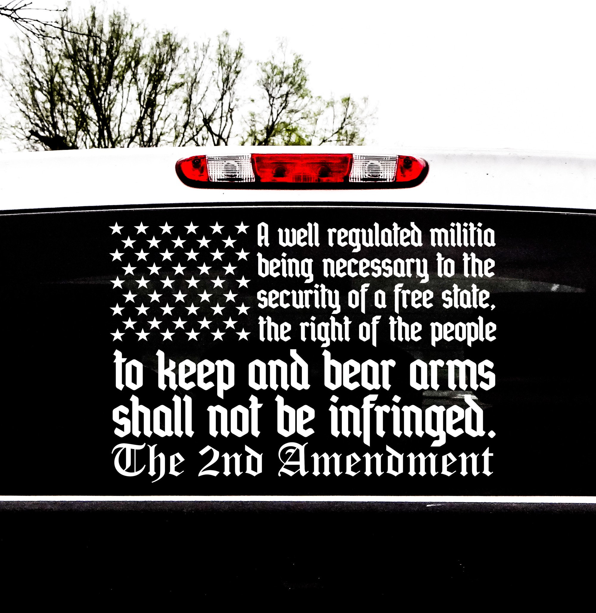 2nd Amendment Flag Custom Vinyl Decal Sticker Choose Your - Etsy