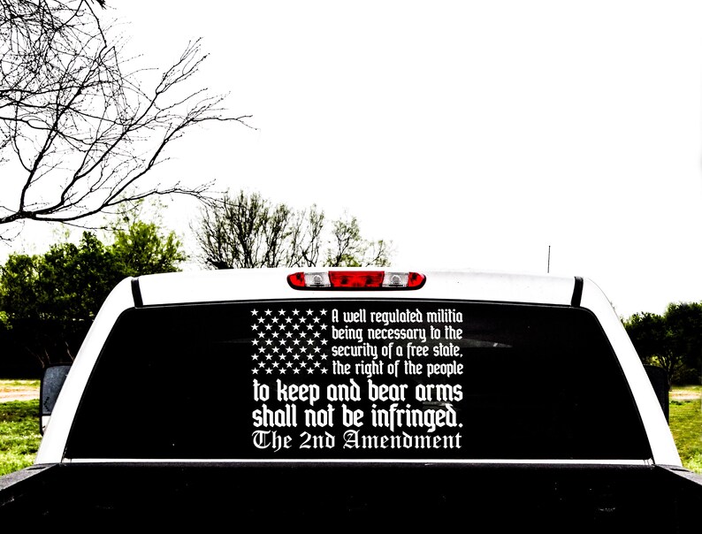 2nd Amendment Flag Custom Vinyl Decal Sticker Choose Your - Etsy