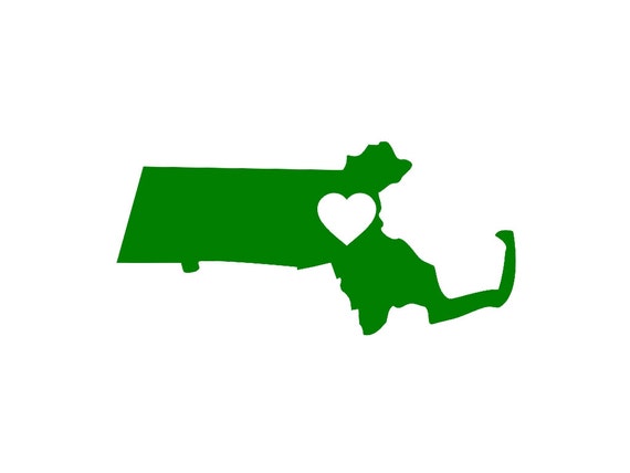 I Love Massachusetts Custom Vinyl Decal Sticker Choose Your - Etsy