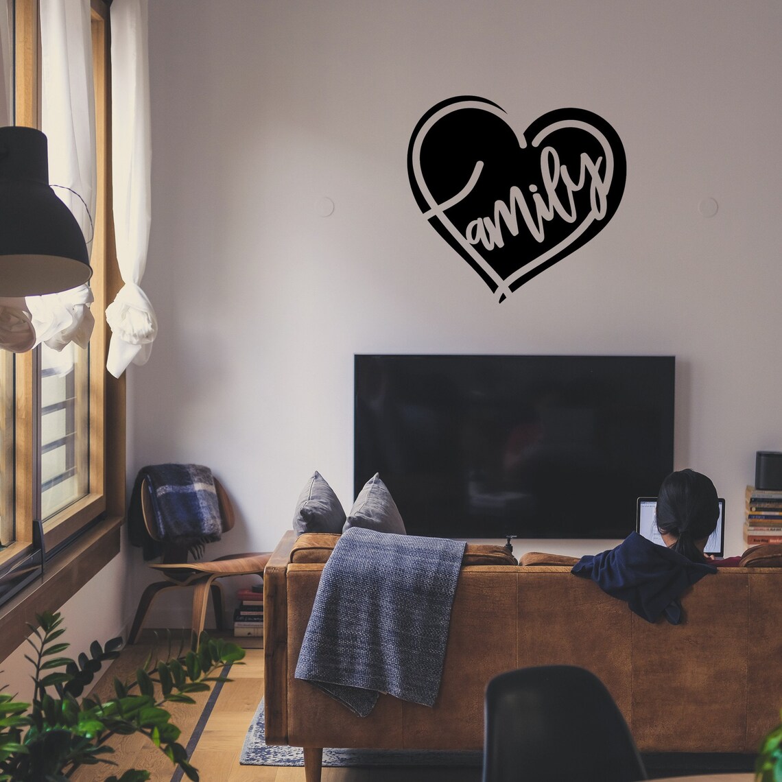 Family Heart Wall Decal Choose Your Size and Color | Etsy