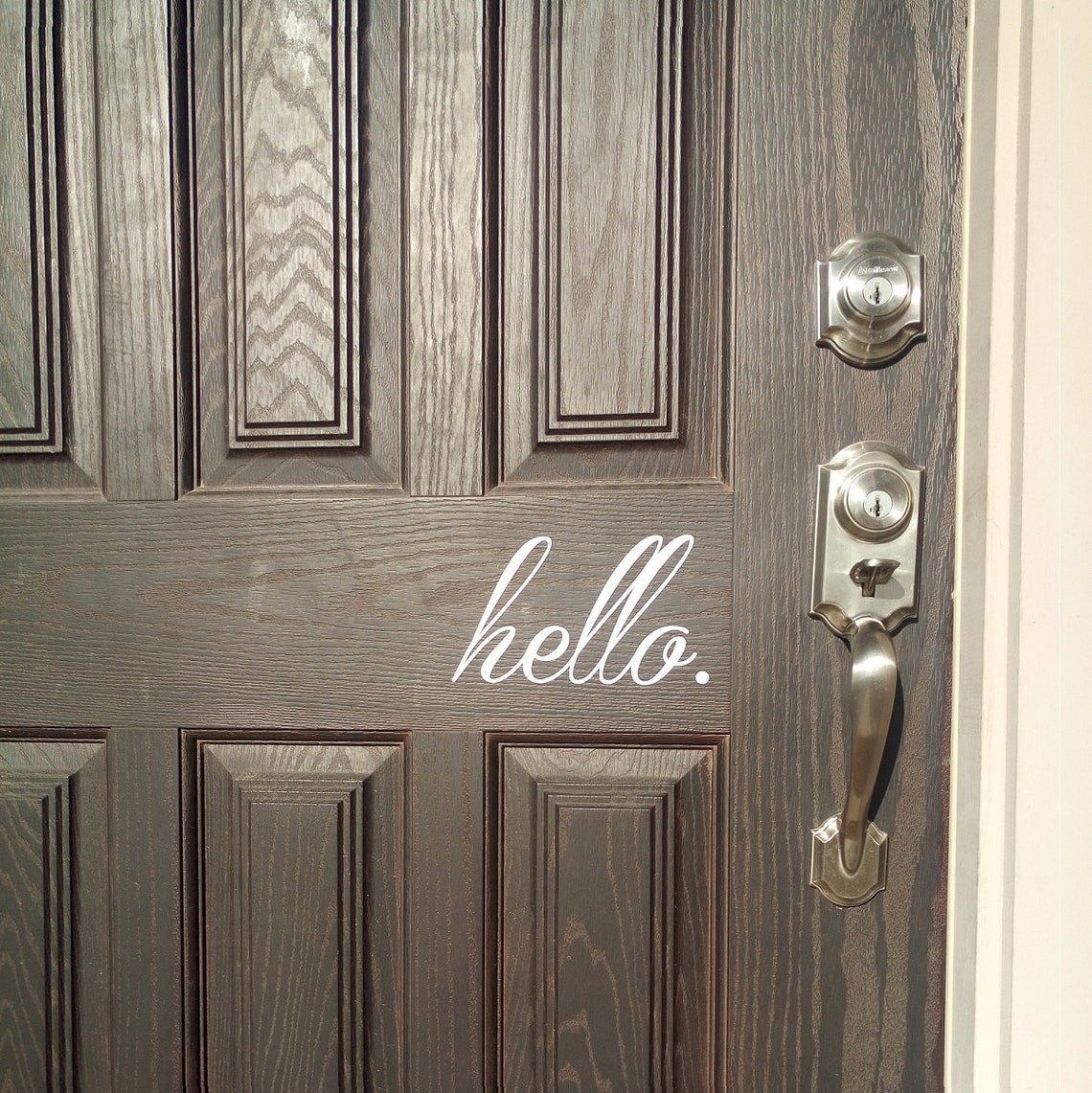 Hello. Front Door Vinyl Decal Sticker Choose your Color and | Etsy