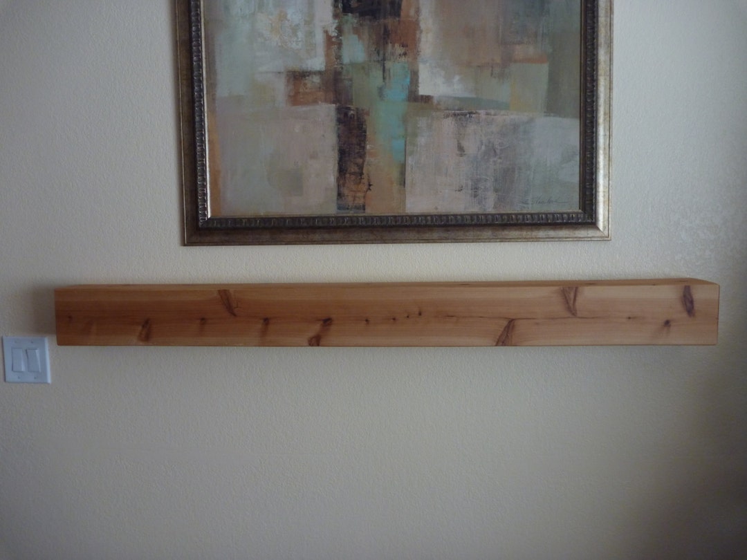 SMOOTH Fireplace Mantel 60 Long X 5.5 Tallx 5.5 Deep Floating Rustic ...