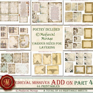 ADD on Part 4 MEDIEVAL Missives-digital Journal & Ephemera Kit. 44 ...