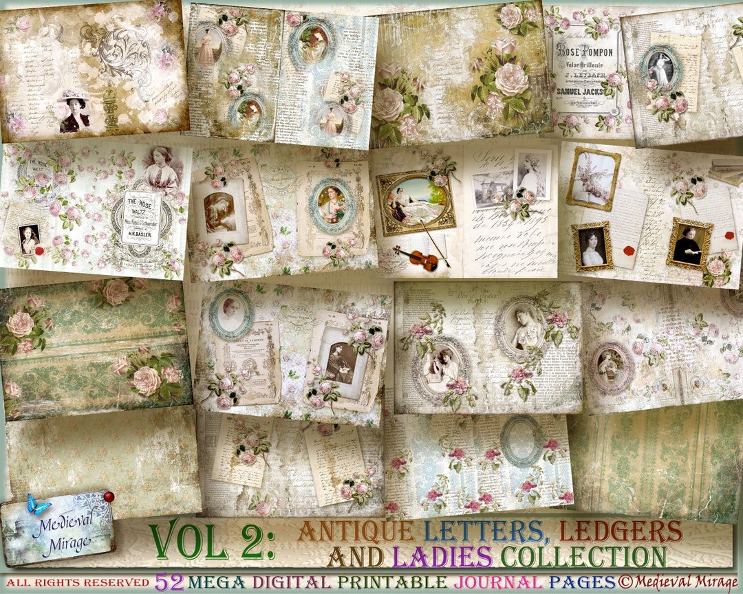 Vol 2 ANTIQUE Letters, Ledgers & Ladies:mega 52 Digital Journal ...
