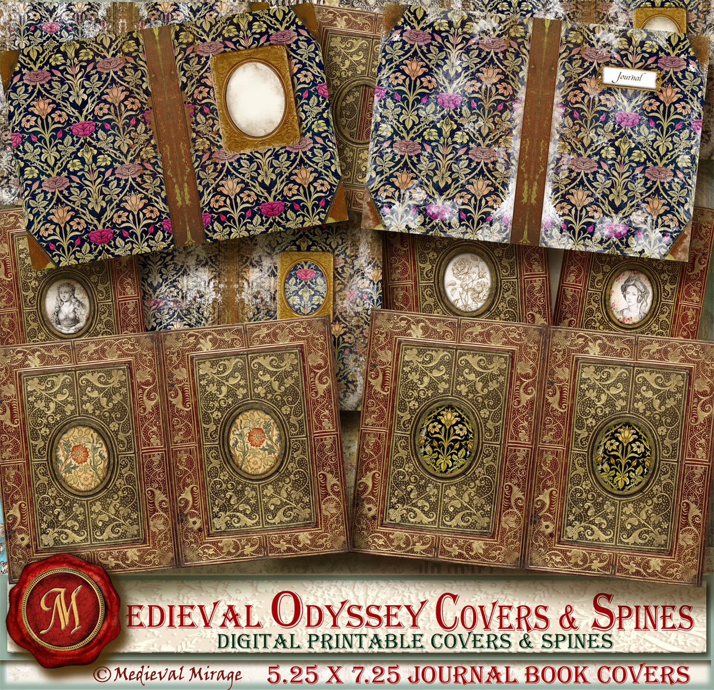 MEDIEVAL ODYSSEY -digital Journal Book Covers, Spines & Accessories. 40 ...