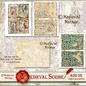 MEDIEVAL SCRIBE Add on for Vol 1 & 2 of the SCRIBE Collection/ Digital ...