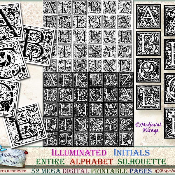 Medieval Alphabet - Etsy