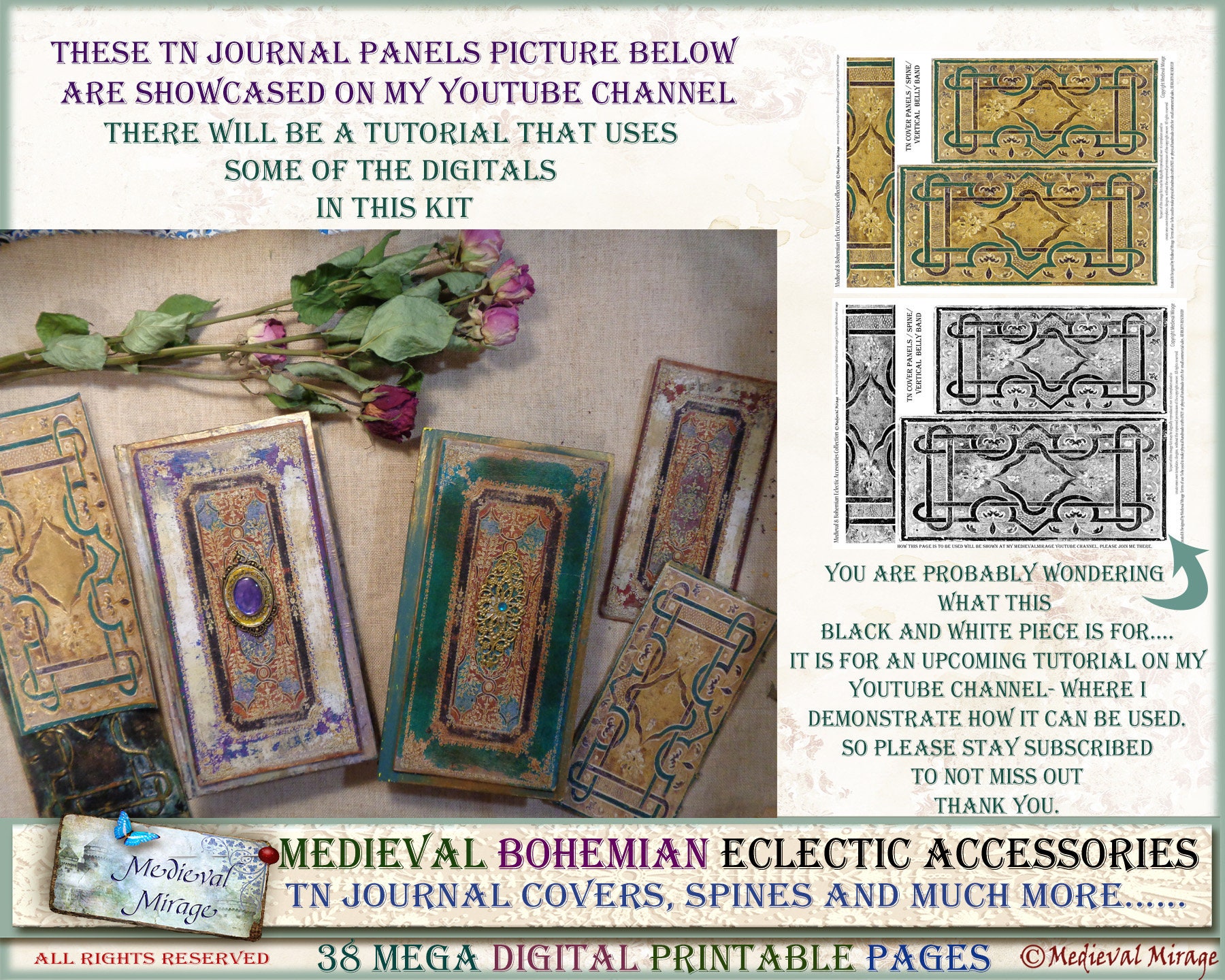 Vol 1-MEDIEVAL & BOHEMIAN Eclectic Accessories: TN Journal Covers and ...